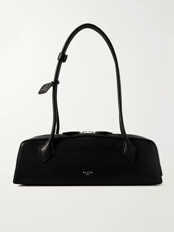Alaïa Le Teckel Textured-leather Shoulder Bag - Black