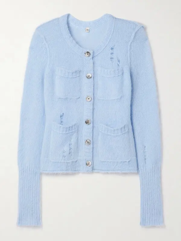 R13 Distressed Knitted Cardigan