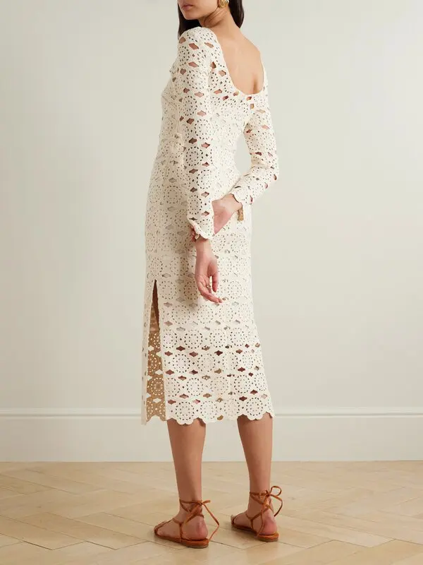 Cara Cara Marsielle Crocheted Cotton Midi Dress