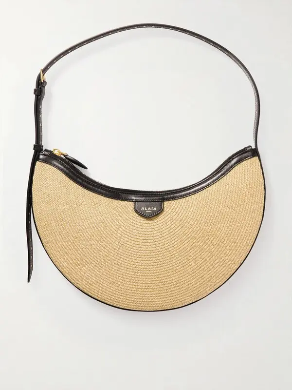Alaïa Demi' Raffia Shoulder Bag - Neutrals