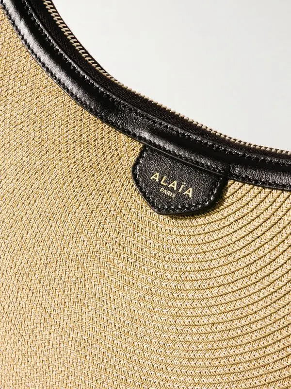 Alaïa Demi' Raffia Shoulder Bag - Neutrals