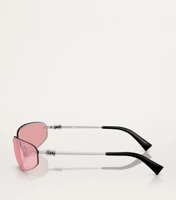 Miu Miu Metal Mua50s Frameless Sunglasses - Silver