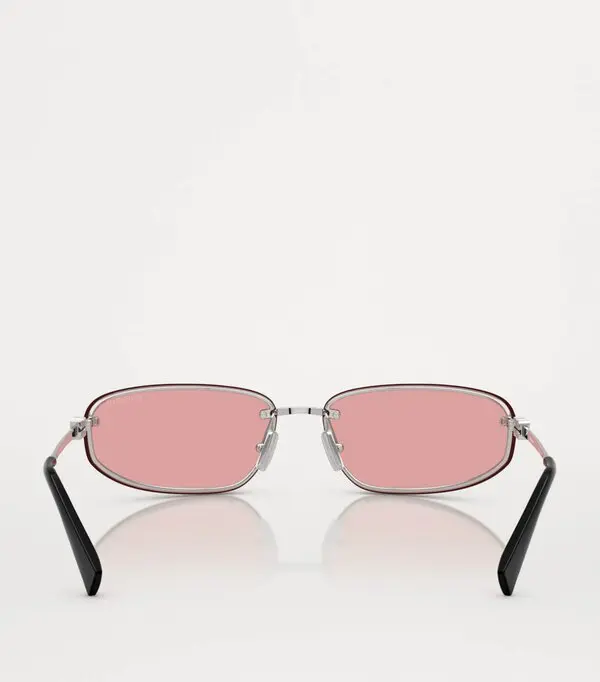 Miu Miu Metal Mua50s Frameless Sunglasses - Silver