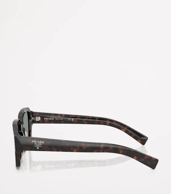 Prada Pr02zs Rectangle Sunglasses - Brown