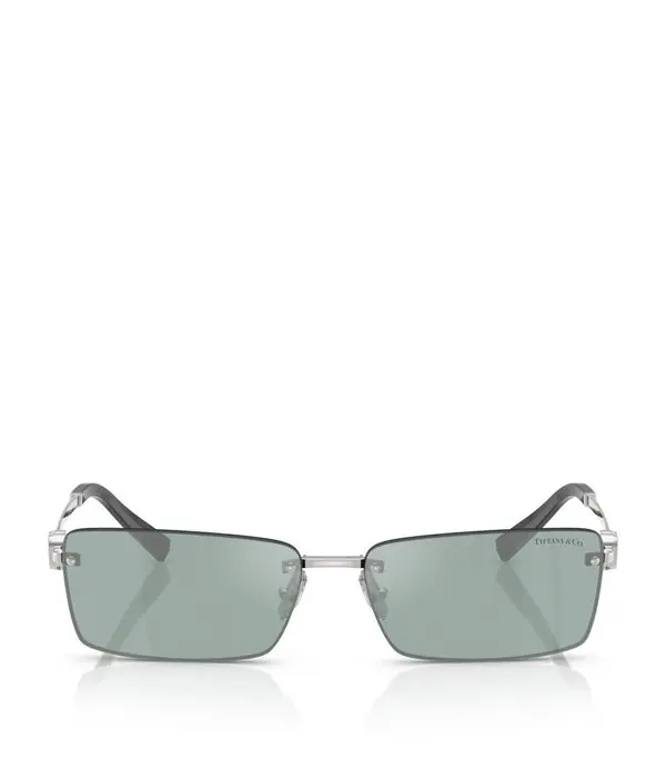 Tiffany & Co. Metal Rectangle Sunglasses - Silver