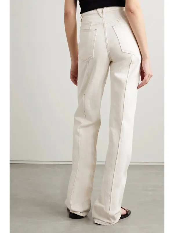Veronica Beard Dylan High-rise Straight-leg Jeans - Neutrals