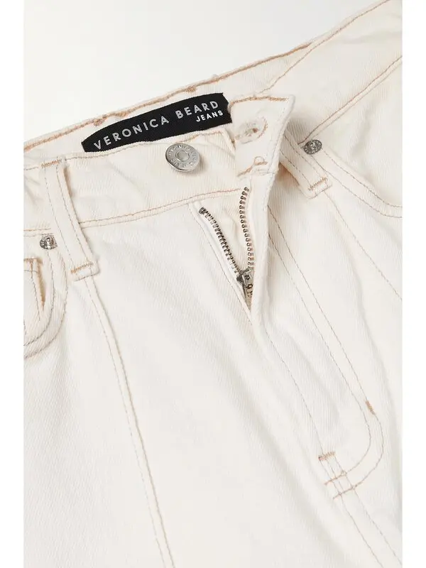 Veronica Beard Dylan High-rise Straight-leg Jeans - Neutrals