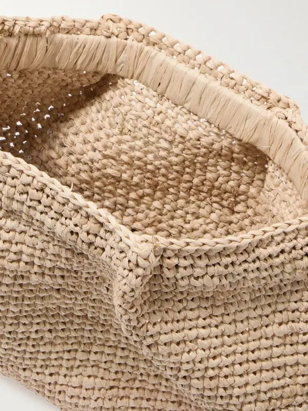 LOEFFLER RANDALL Mavis Ruffled Raffia Shoulder Bag