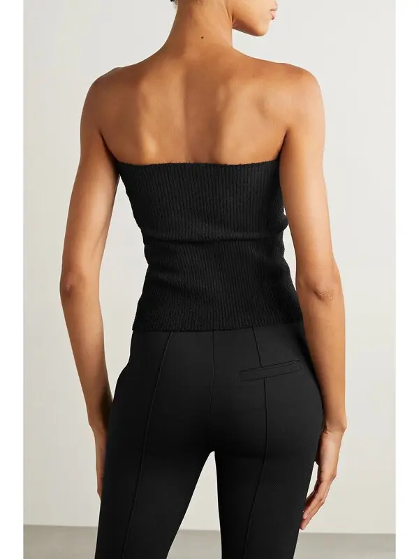 Wardrobe.NYC Strapless Ribbed Knit Top