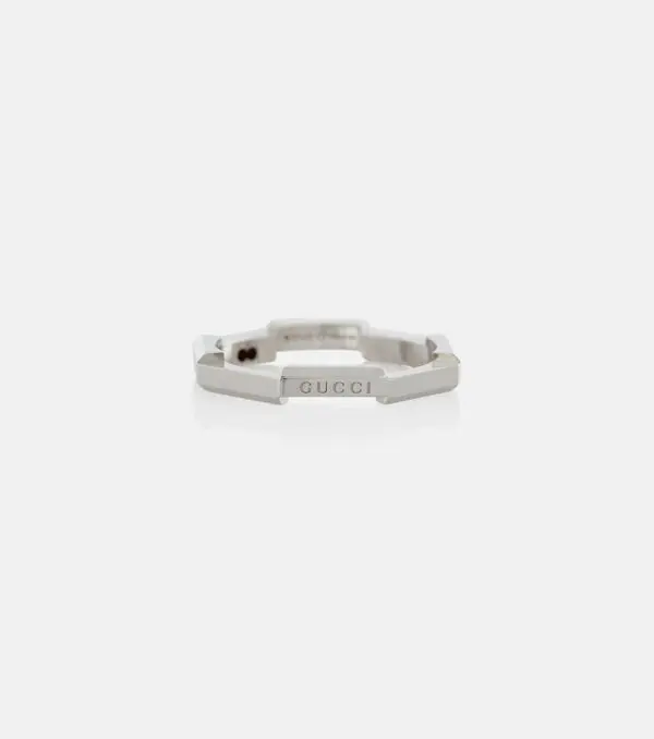 Gucci Link To Love 18kt White Gold Ring - Silver