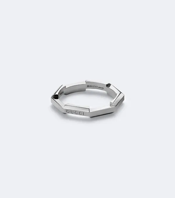 Gucci Link To Love 18kt White Gold Ring - Silver
