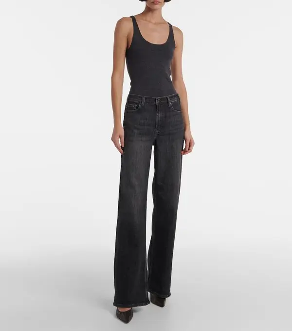 Ag High-rise Wide-leg Jeans