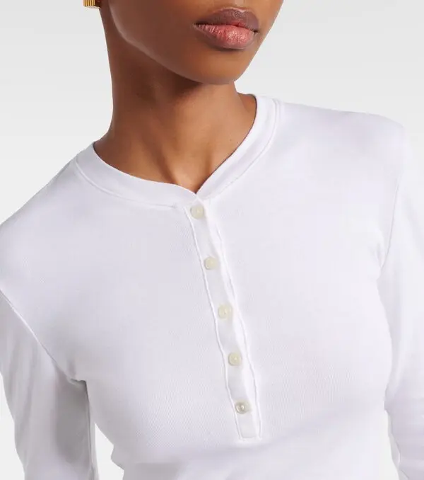 NILI LOTAN Jordan Henley Cotton T-shirt