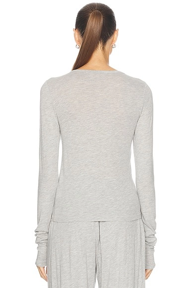 Eterne Fitted Crewneck Long Sleeve Top