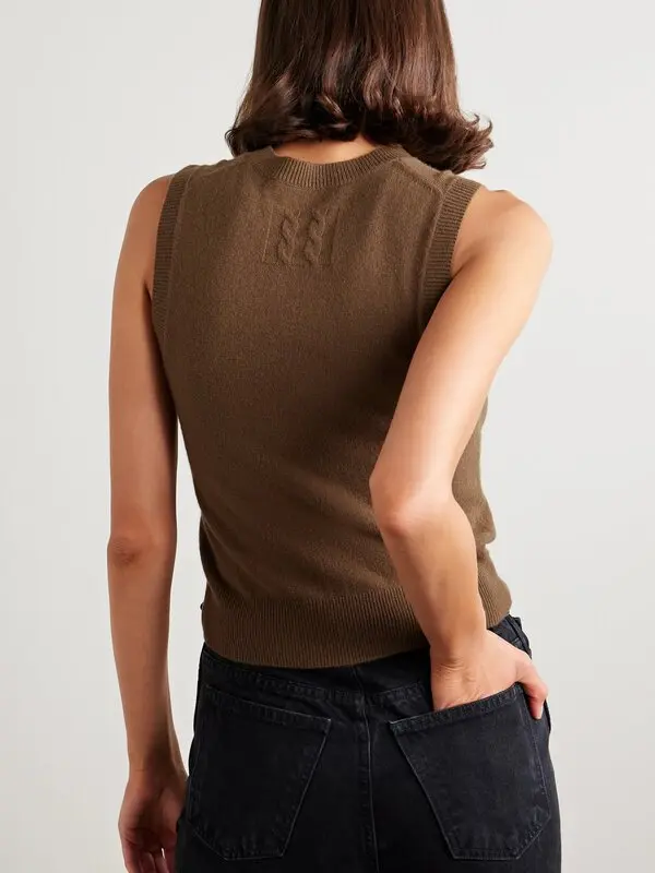 NILI LOTAN May Cashmere Tank - Brown