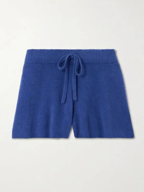 THE ELDER STATESMAN Cashmere Lounge Shorts - Blue