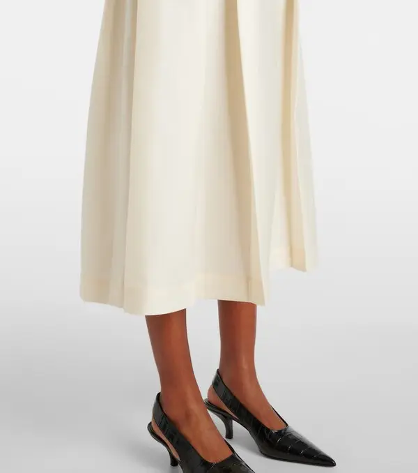 TOTEME Wool And Silk Midi Skirt