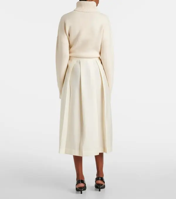 TOTEME Wool And Silk Midi Skirt