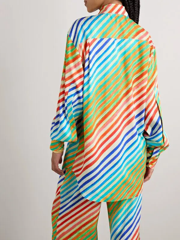 Christopher John Rogers Crayon Striped Twill Shirt