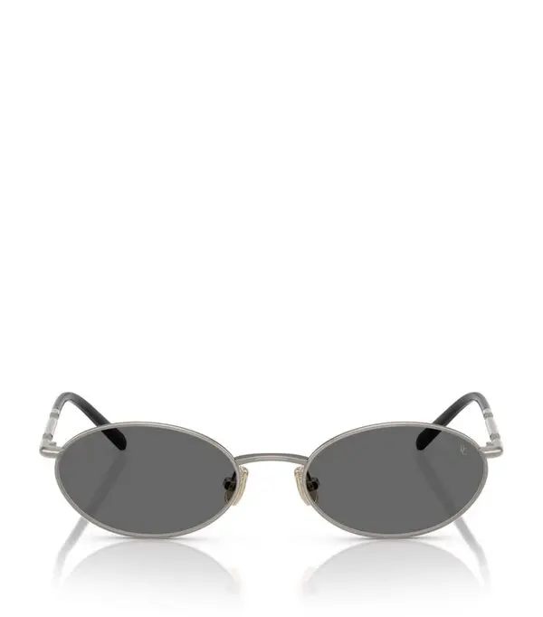 Brunello Cucinelli Oval Frame Sunglasses - Silver