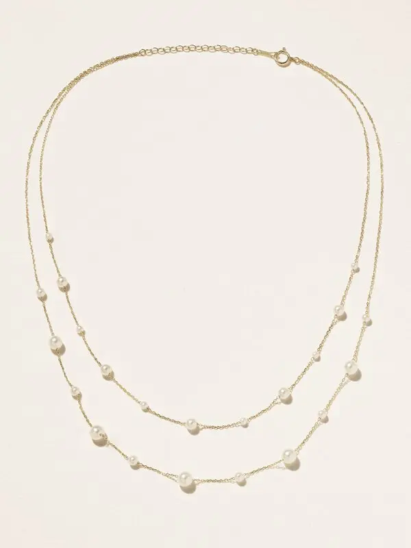 Mizuki 14-karat Pearl Necklace - Gold