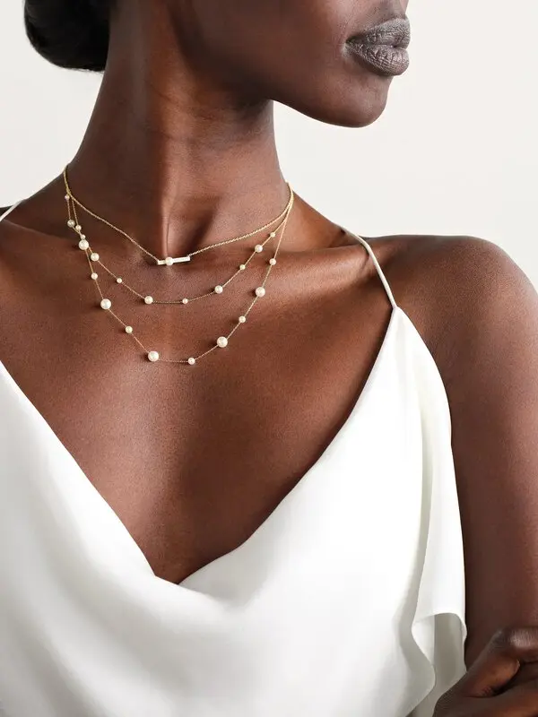 Mizuki 14-karat Pearl Necklace
