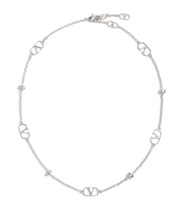 Valentino Garavani Vlogo Signature Necklace - Silver