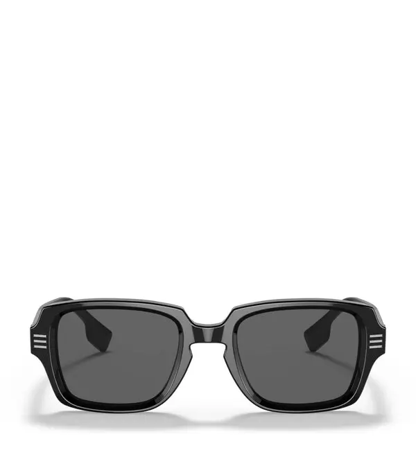 Burberry Acetate Square Frame Sunglasses - Ebony