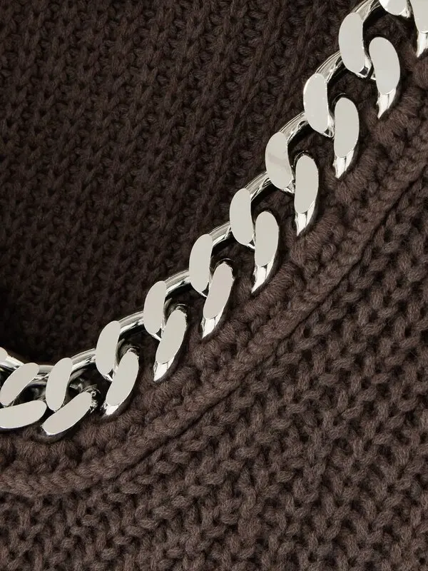 Stella McCartney Falabella Oversized Chain-embellished Wool Sweater