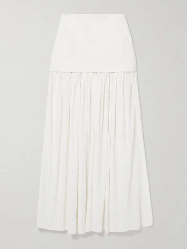 Proenza Schouler Paige Pleated Maxi Skirt - Neutrals