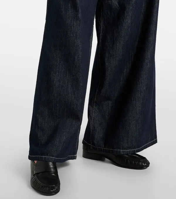 Max Mara High-rise Wide-leg Cotton Trousers