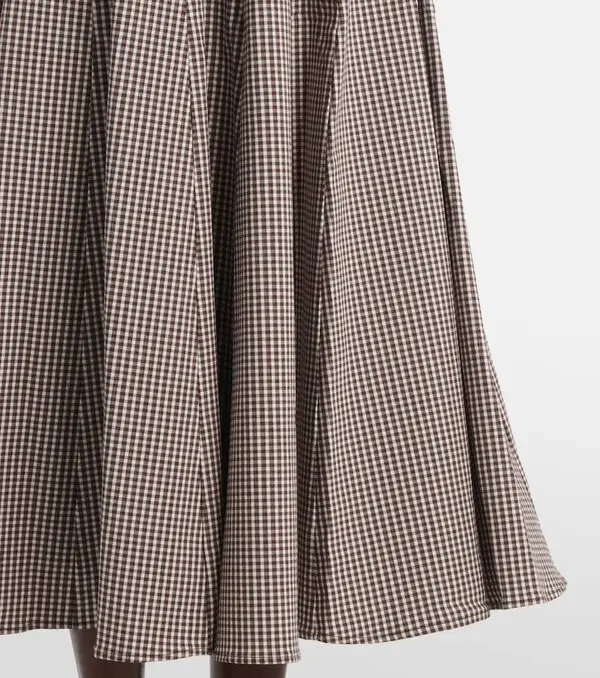 Staud Wells Checked Midi Dress - Multicoloured