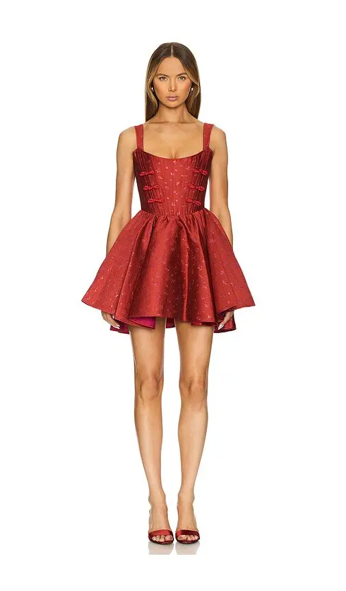 SAU LEE Jolie Dress - Red