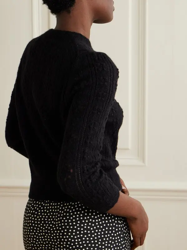 DÔEN Cassidy Pointelle-knit Alpaca-blend Cardigan