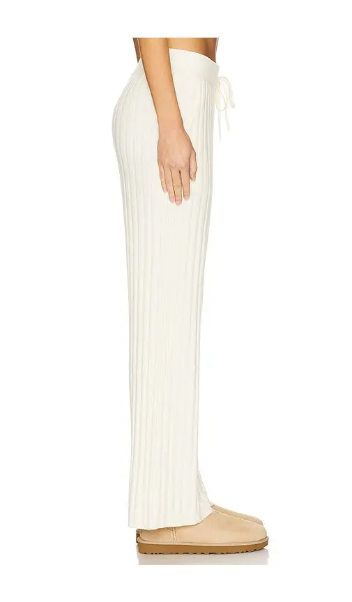 Varley Wide Leg Rib Knit Trousers