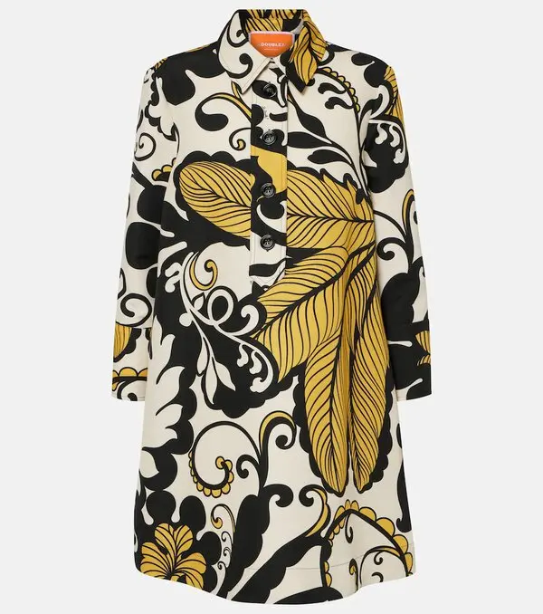 La DoubleJ Artemis Floral Wool-blend Minidress - Multicoloured