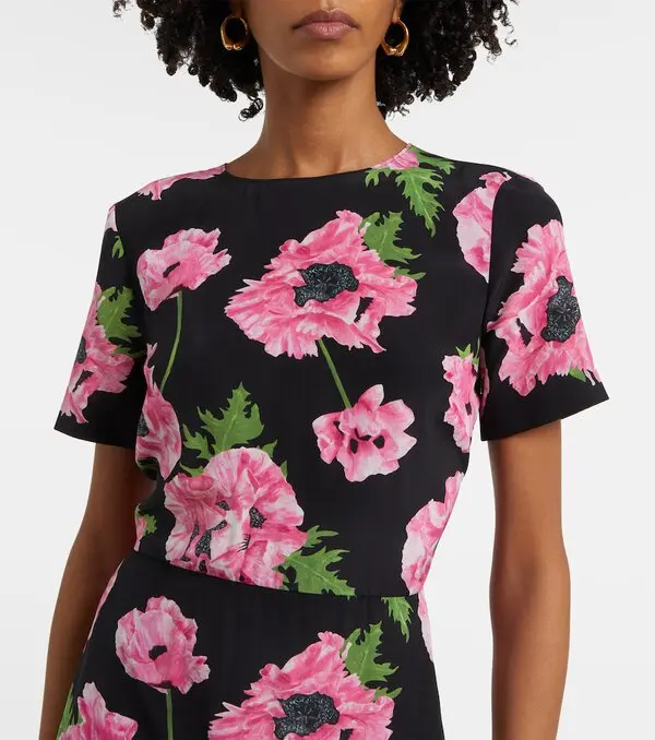 Stella McCartney Floral Silk Mini Dress - Multicoloured