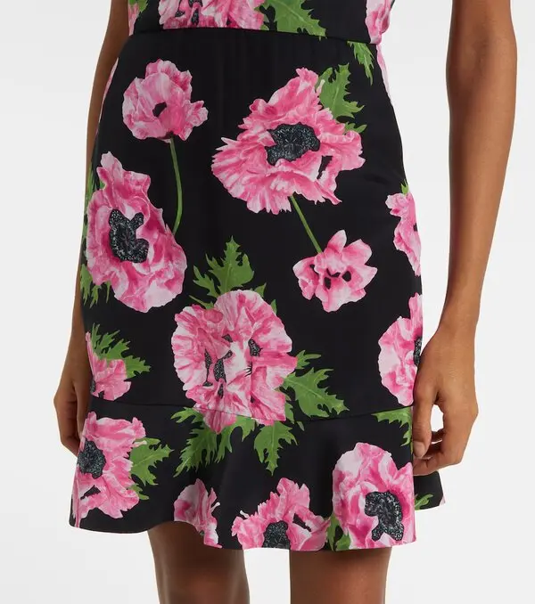 Stella McCartney Floral Silk Mini Dress - Multicoloured