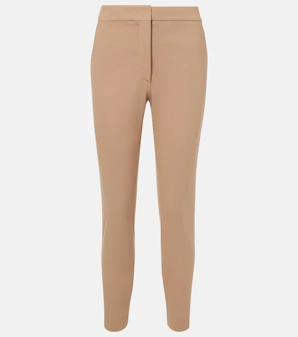 Max Mara Pegno Jersey Slim Fit Trousers - Brown