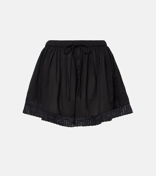 Ulla Johnson Isla Cotton Shorts - Black