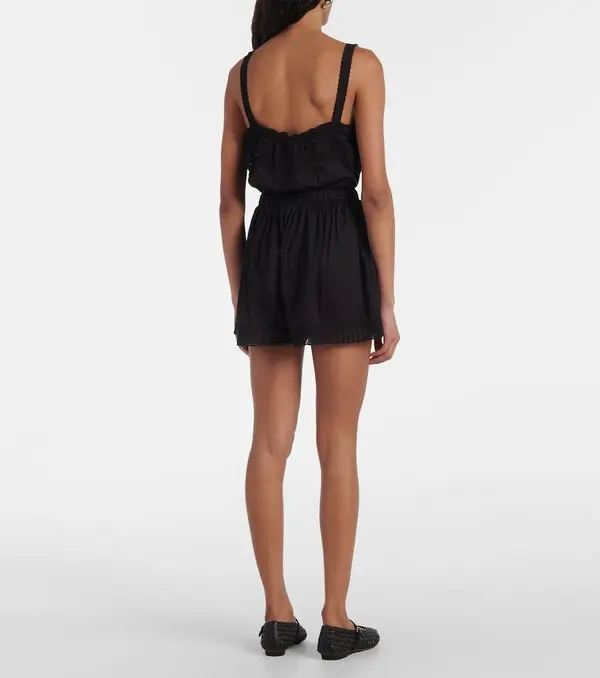 Ulla Johnson Isla Cotton Shorts - Black