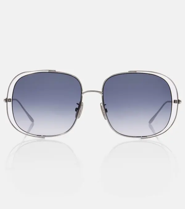 Loewe Signature Rectangular Sunglasses - Blue
