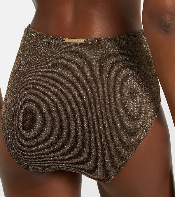 ALEXANDRA MIRO Dorit High-rise Bikini Bottoms - Gold