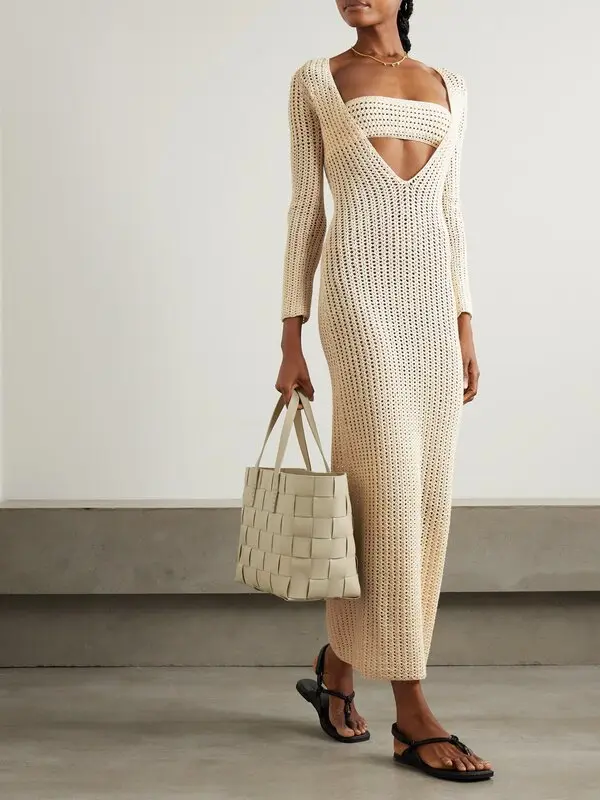 Escvdo Misha Crocheted Cotton Maxi Dress