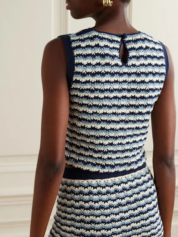 Escvdo Naplo Crocheted Cotton Top