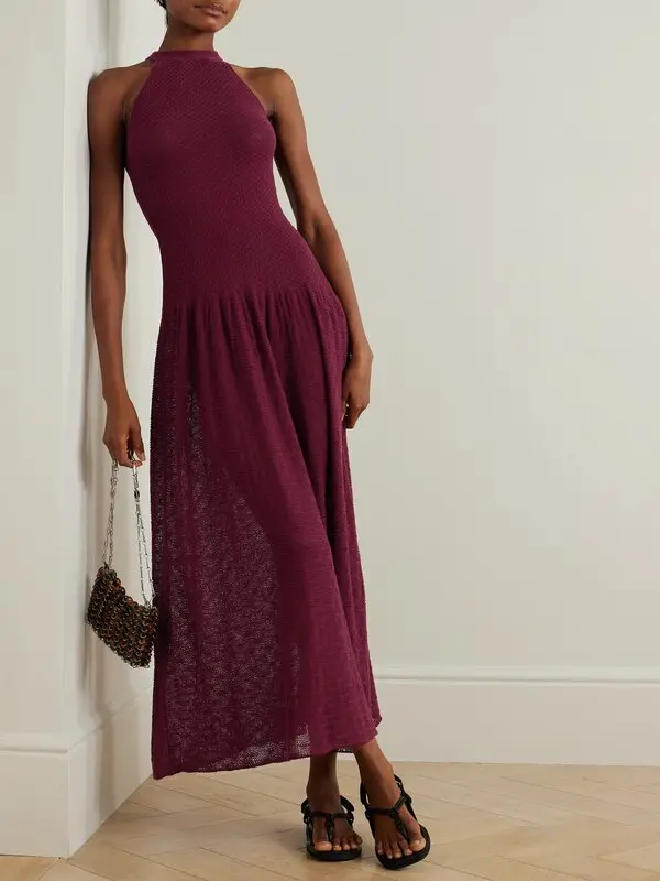 Escvdo Cayo Open-knit Maxi Dress