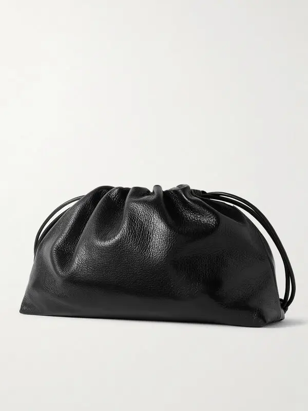 Loewe Flamenco Large Textured-leather Shoulder Bag - Black