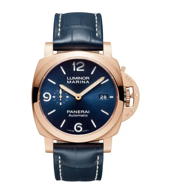 Panerai Goldtech Luminor Marina Automatic Watch - Blue