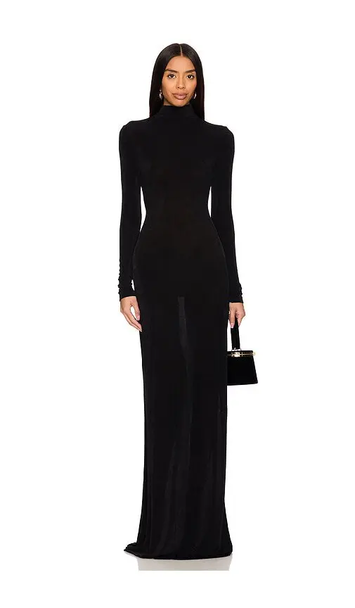 SEROYA Kim Maxi Dress - Black