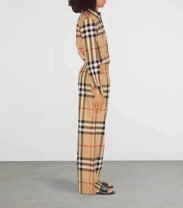Burberry Cotton Check Trousers
